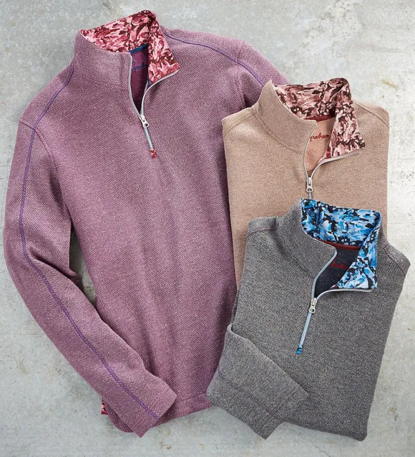 Robert Graham Greensboro Quarter-Zip Pullover- Pullovers & Layers ...